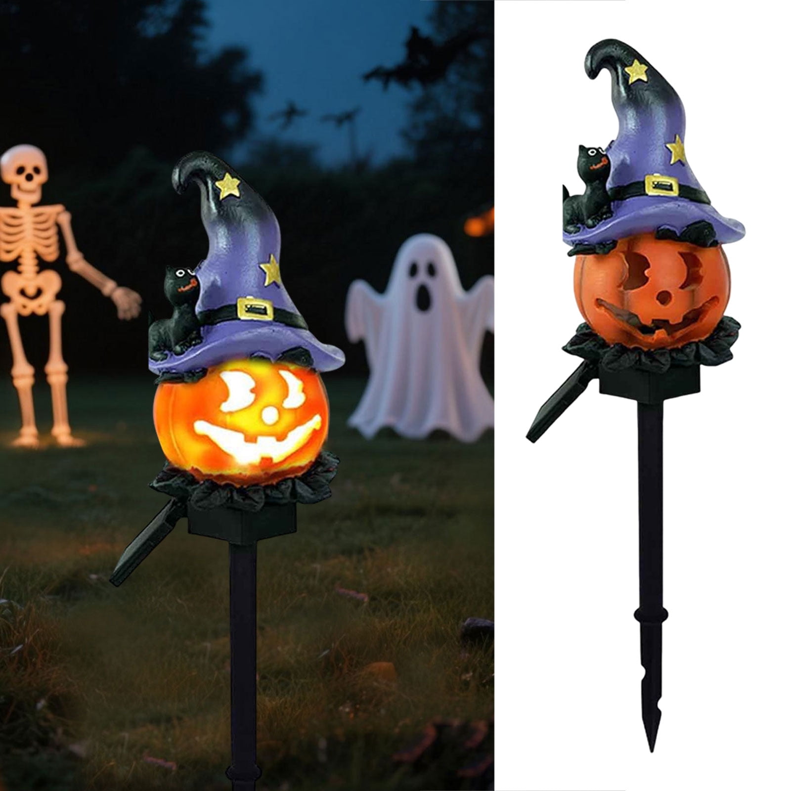 Solar Halloween Ghost Pathway Solar Lights Halloween Ghost Pumpkin ...