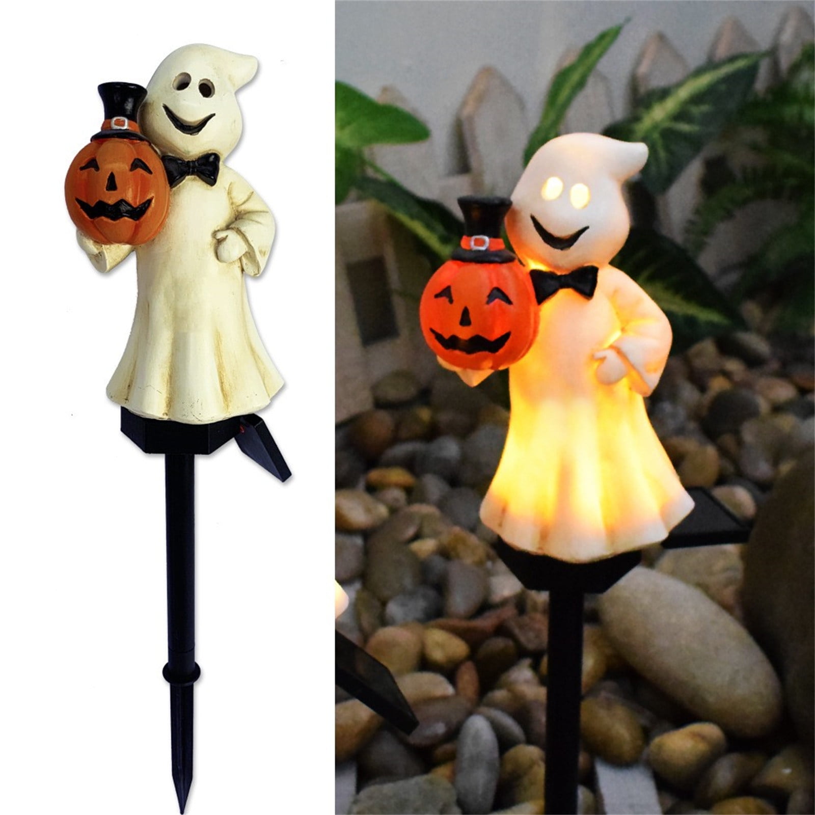 Solar Halloween Ghost Pathway Solar Lights Halloween Ghost Pumpkin ...