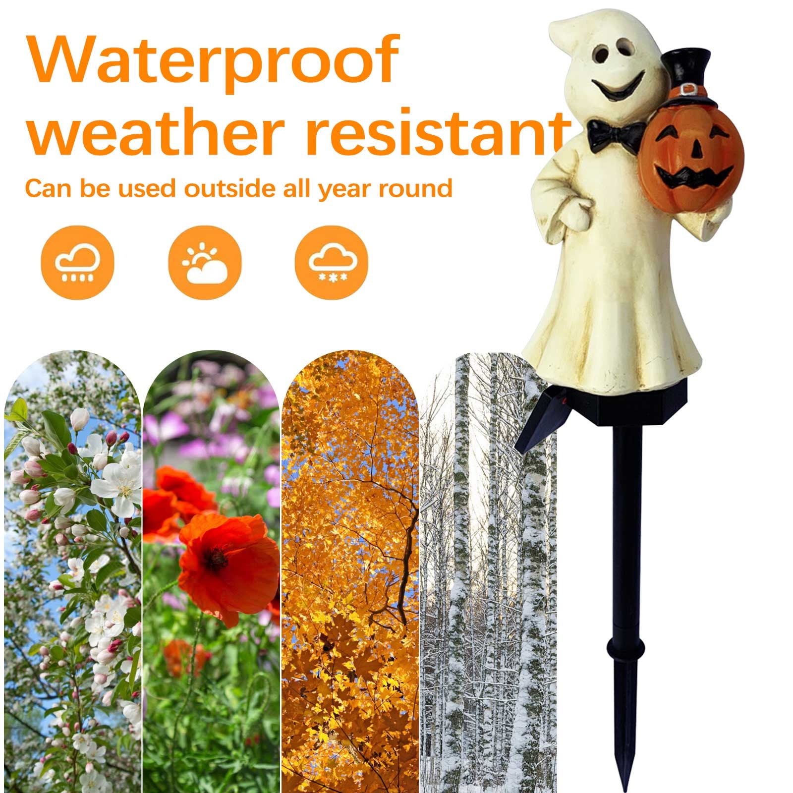 Solar Halloween Lantern, Resin Garden Decoration, Outdoor Spooky ...