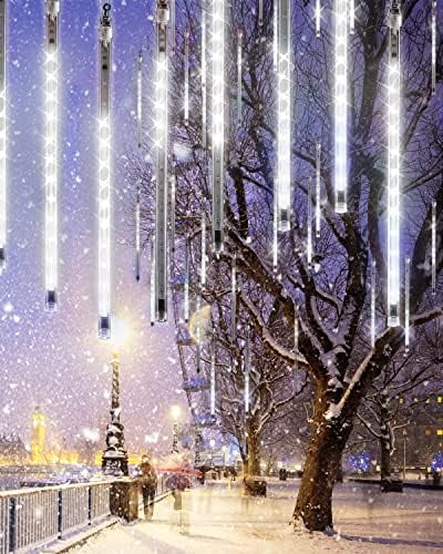 Solar Halloween Lights 20 Tubes 480 LED Meteor Shower Icicle Raindrop ...