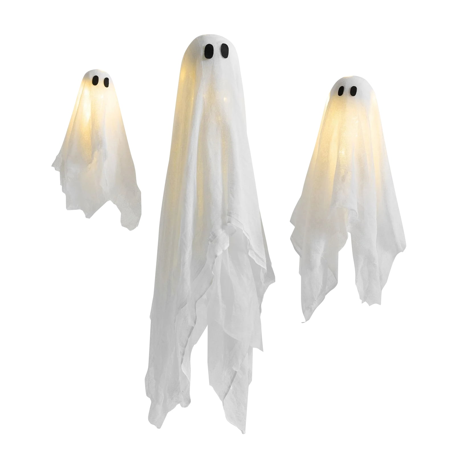 Solar Halloween Lights Outdoor Decorations: 3 Pack Ghost Halloween ...