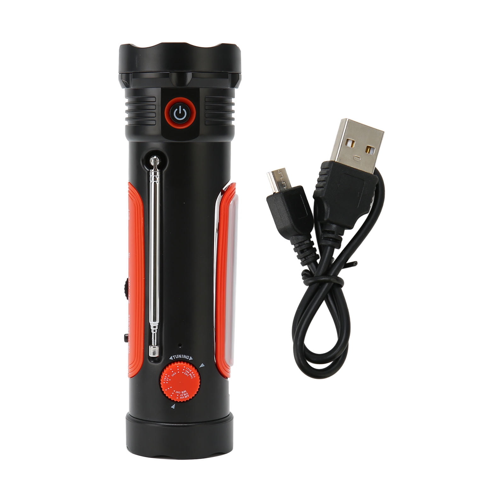 Solar Hand Crank Radio Portable SOS Alarm AM FM WB Flashlight 3 Way ...