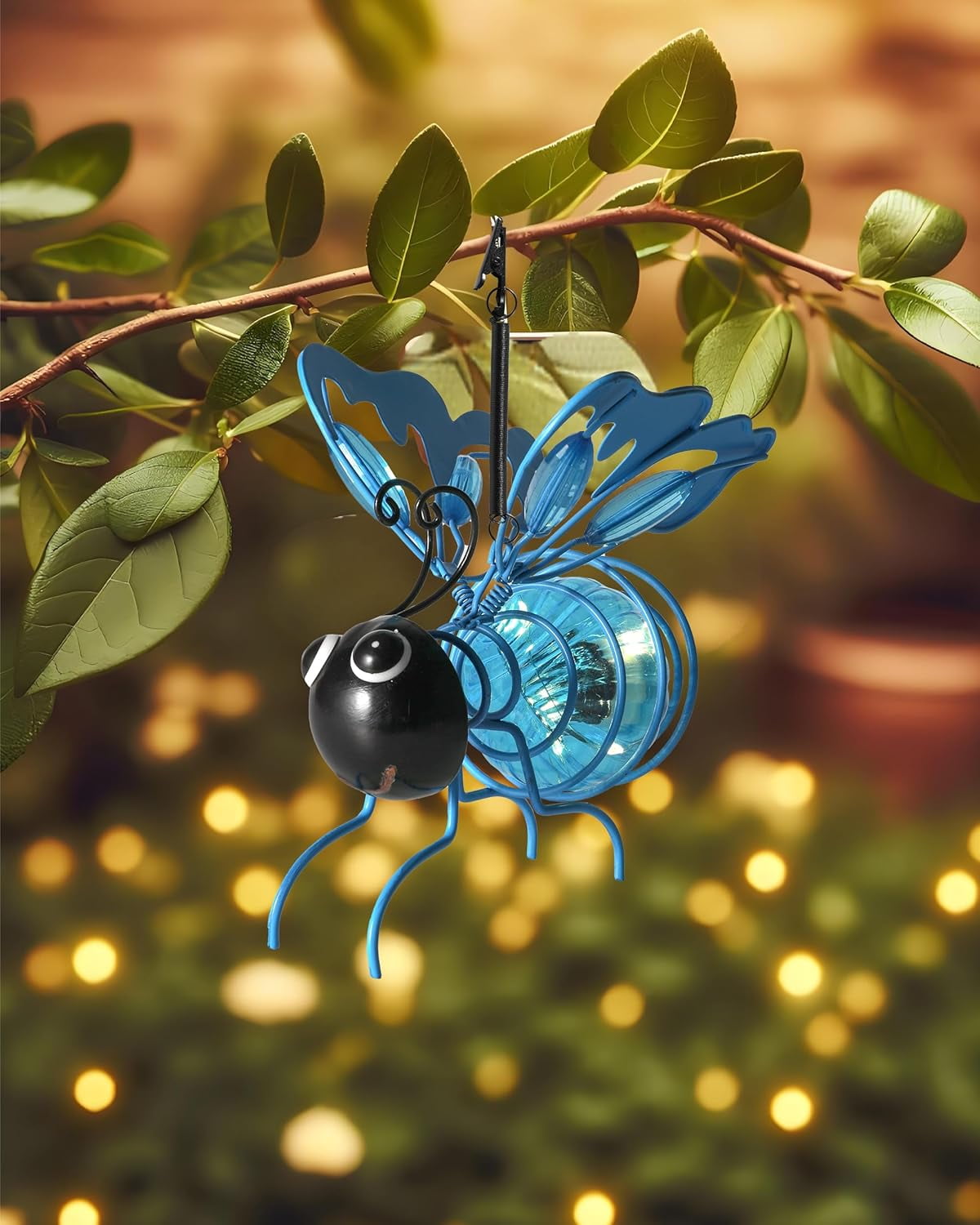 Solar Hanging Bees Lights 2 Packs - Cute Solar Insect Lights Outdoor ...