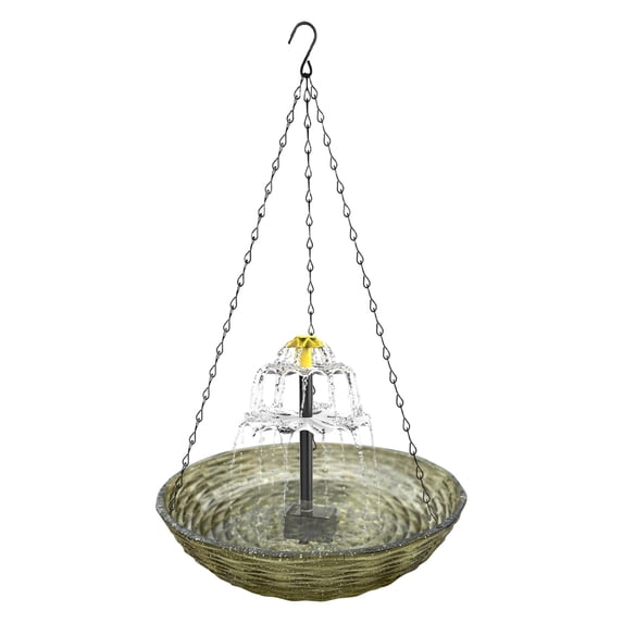 Solar Hanging Bird Bath & Easy To Maintain Hanging Bird Bath With Solar ...