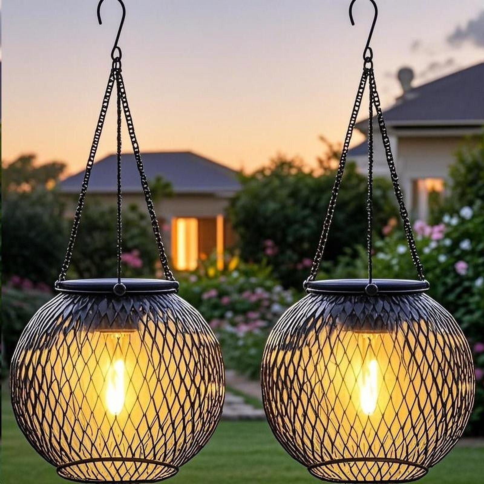 Solar Hanging Light, Modern Design Outdoor Garden Hanging Light ...