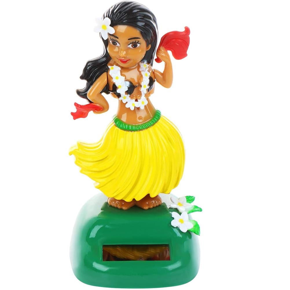 Solar Hawaiian Dance Figure Car Dashboard Toy Lovely with Solar Panel ...