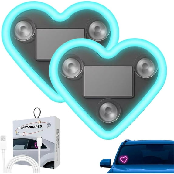 Solar Heart-Shaped Ambient Light, Solar Powered Wireless LED Heart ...