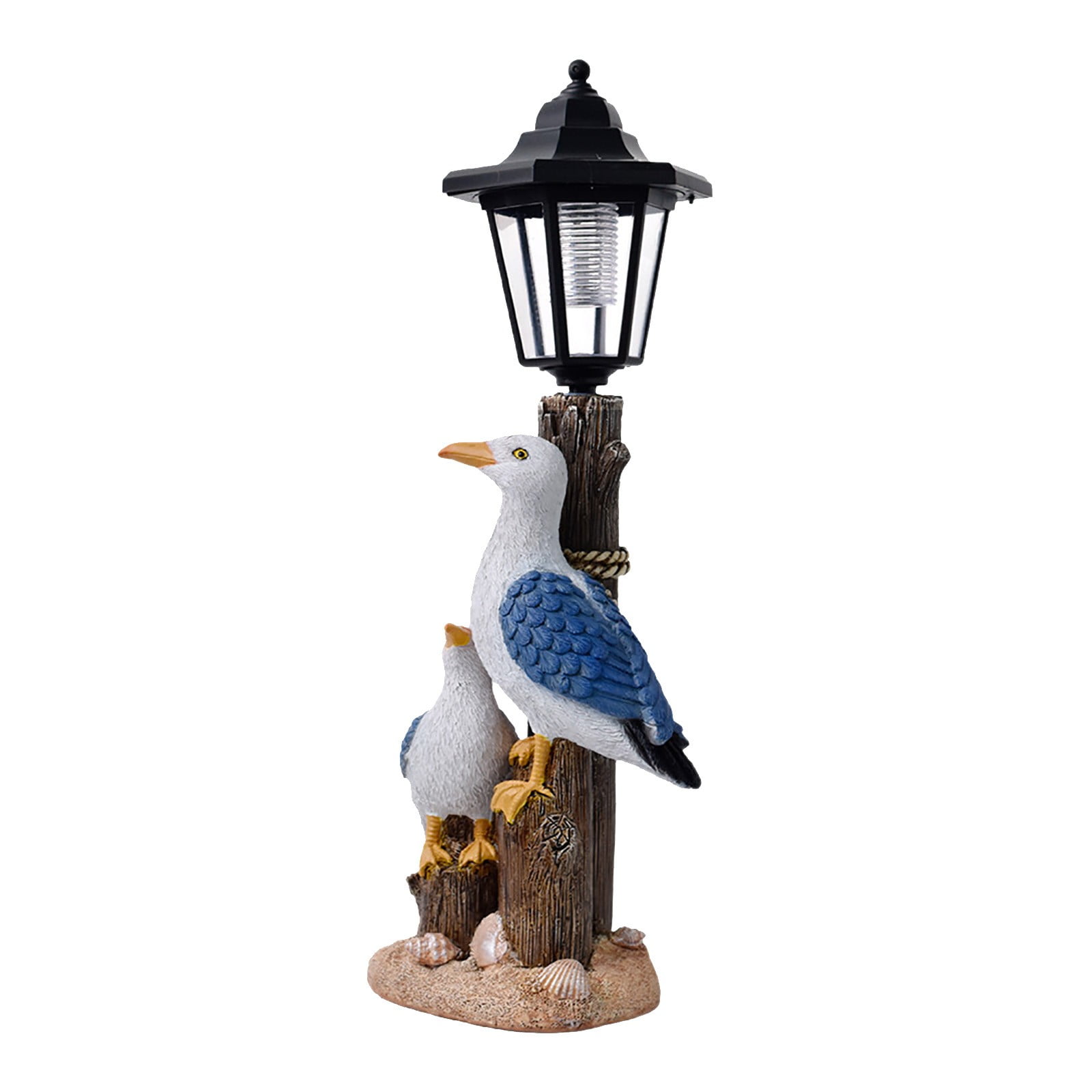 Solar Hexagonal Lamp Outdoor Garden Decor - Resin Waterproof Courtyard ...