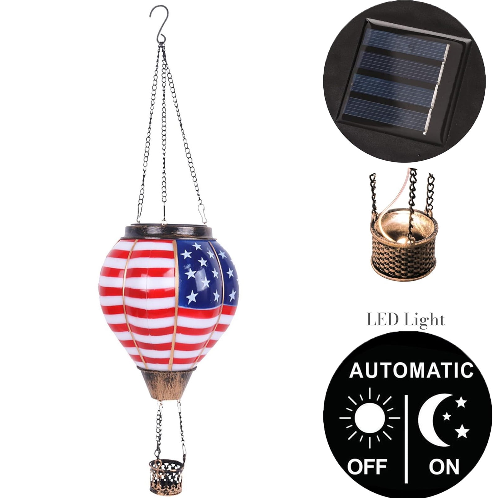 Solar Hot Air Balloon Lantern With Flame,Solar Balloon Lanterns Outdoor ...