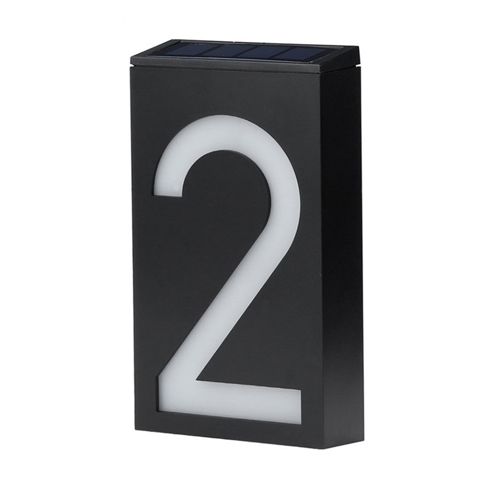 Solar House Number Light LED Illuminated Address Plaque for Houses ...