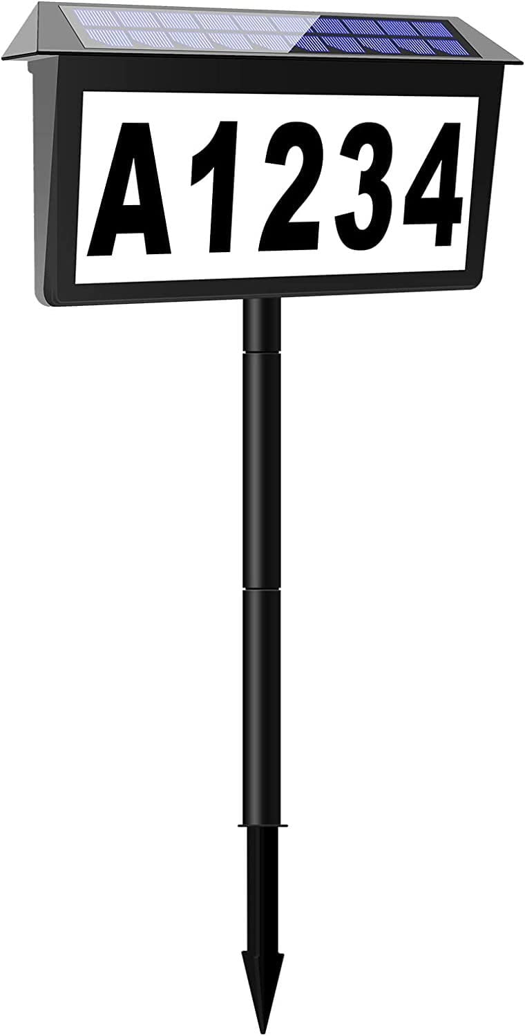 Solar House Number Sign, Solar Address Sign, Lighted House Numbers ...