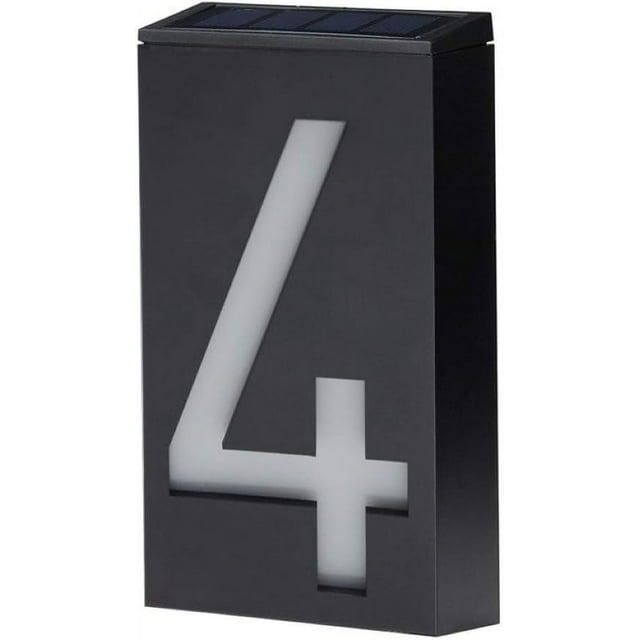 Solar House Numbers, LED Lighted/Illuminated House Number, Metal ...