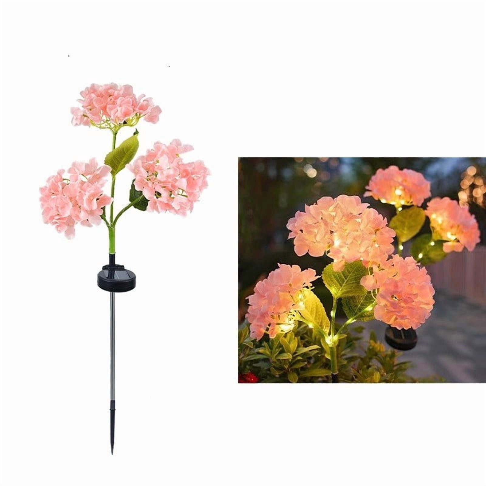 Solar Hydrangea Flower Lights Outdoor Waterproof Garden Decoration ...