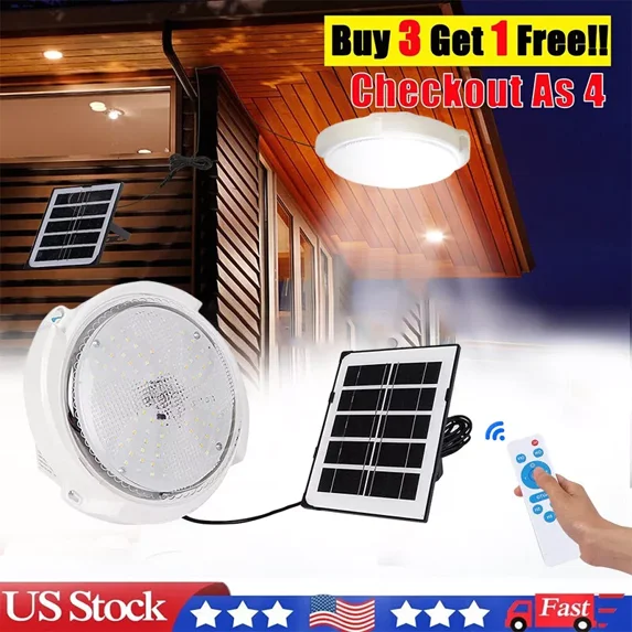 Solar Indoor Lights for Home, Solar Powered Ceiling Light Indoor Light ...