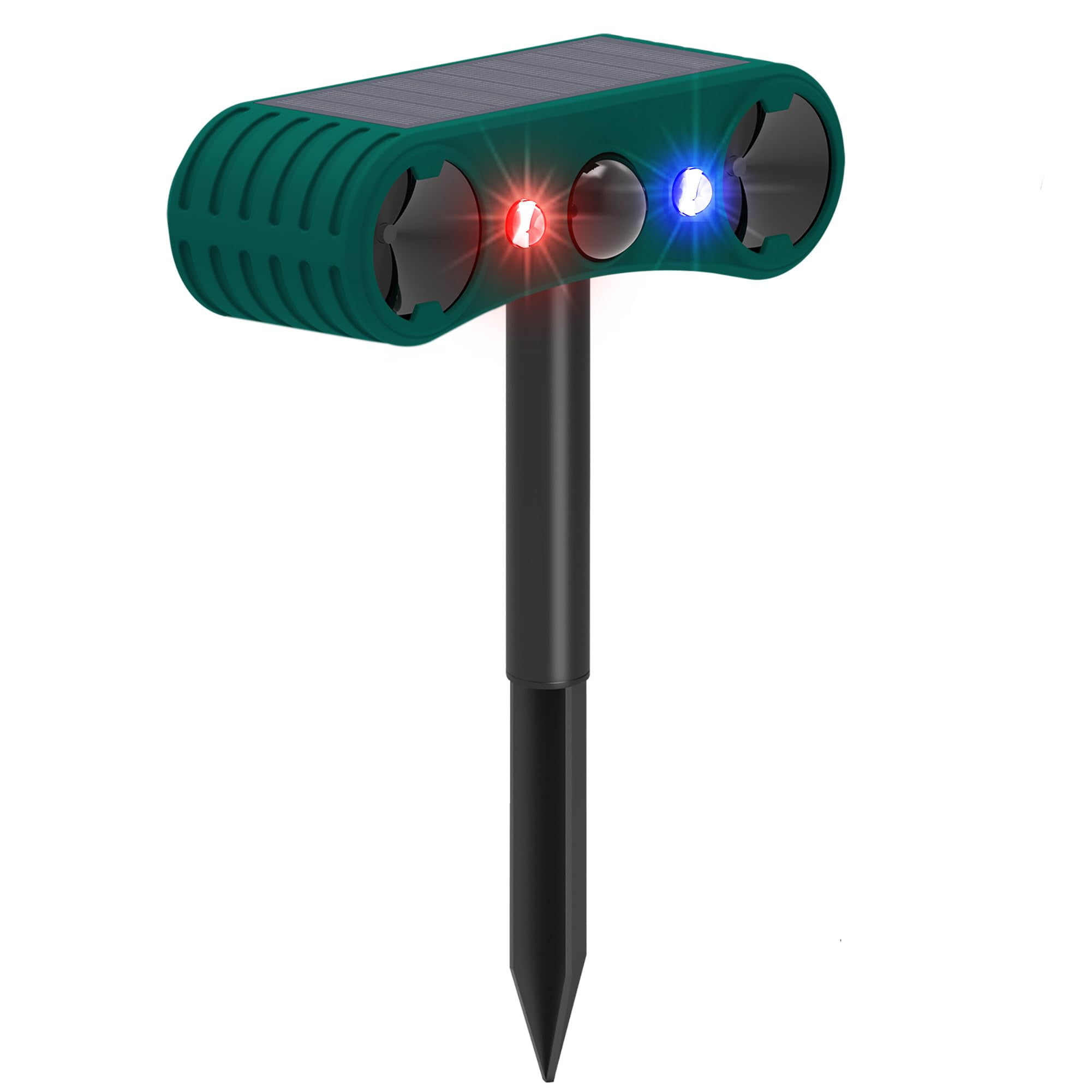 Solar Indoor&Outdoor Motion Sensor Alarm,Ultrasonic,2*130db Loud Siren ...