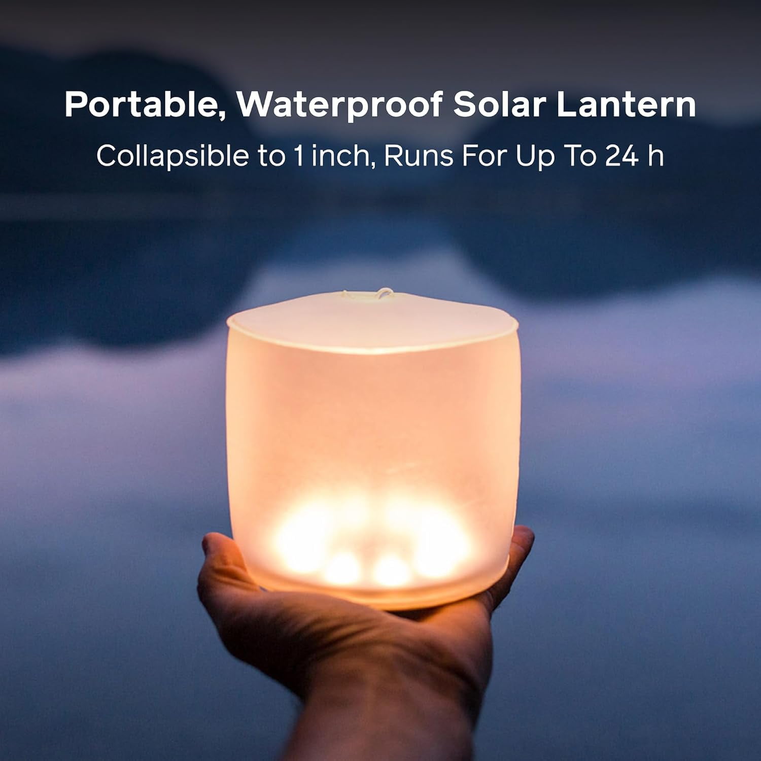 Solar Inflatable Lantern with 24hr Light, Matte Finish for Camping ...