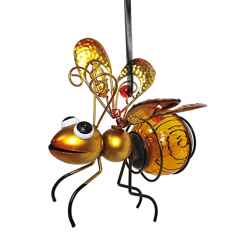 Solar Iron Insect Statue With LED Fairy Light Hanging Flying Ant Lights ...