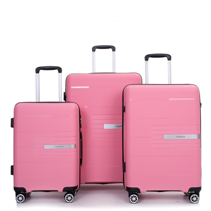 Hardshell Suitcase Double Spinner Wheels PP Luggage Sets Lightweight ...