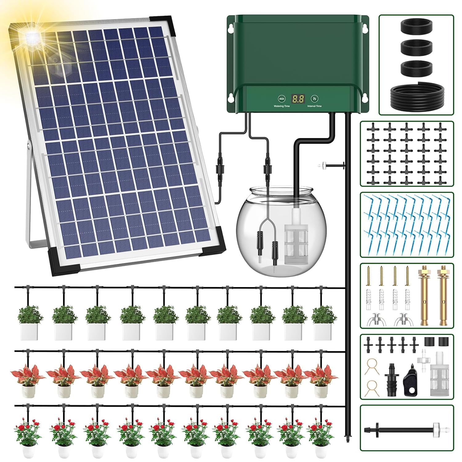 Solar Irrigation System 10W for Automatic Plants Watering,2024 Latest ...