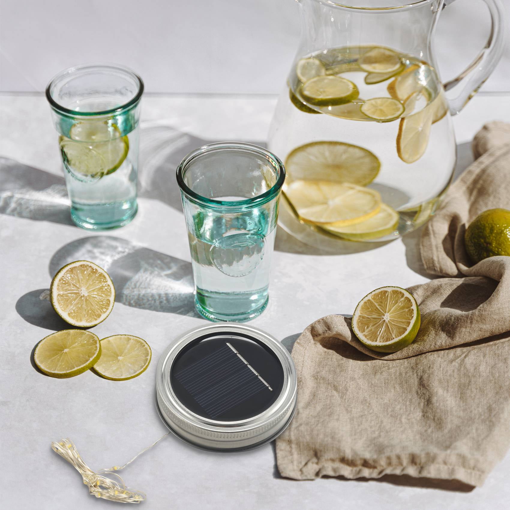 Solar Jar Lid Lights, 6 Pack 20 Led String Fairy Star Firefly Jar Lids ...