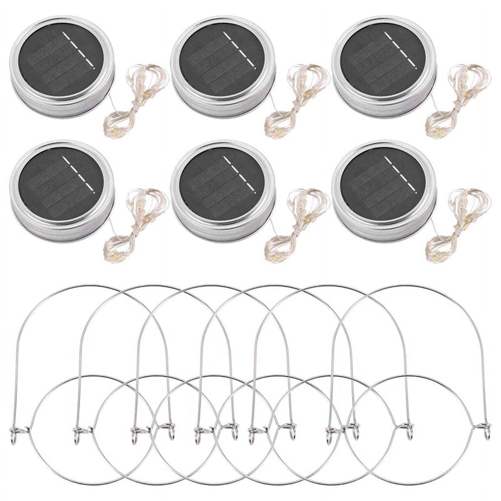 Solar Jar Lid Lights, 6 Pack 20 Led String Fairy Star Firefly Lids ...