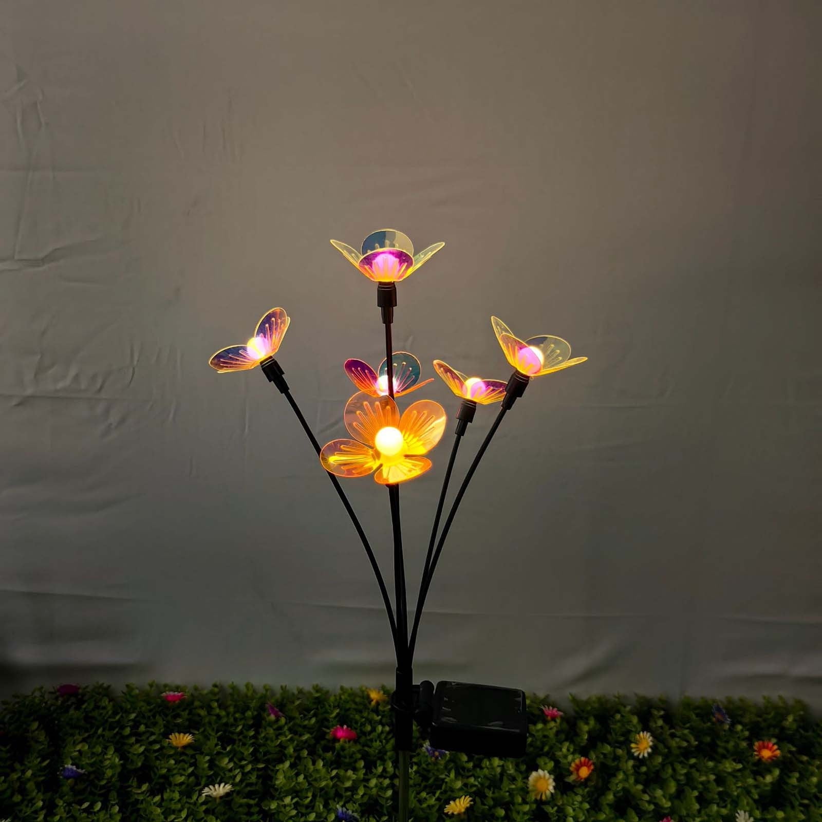 Solar LED 6-Piece Wobble Lights - Fairy Lights Solar Patio Lights for ...