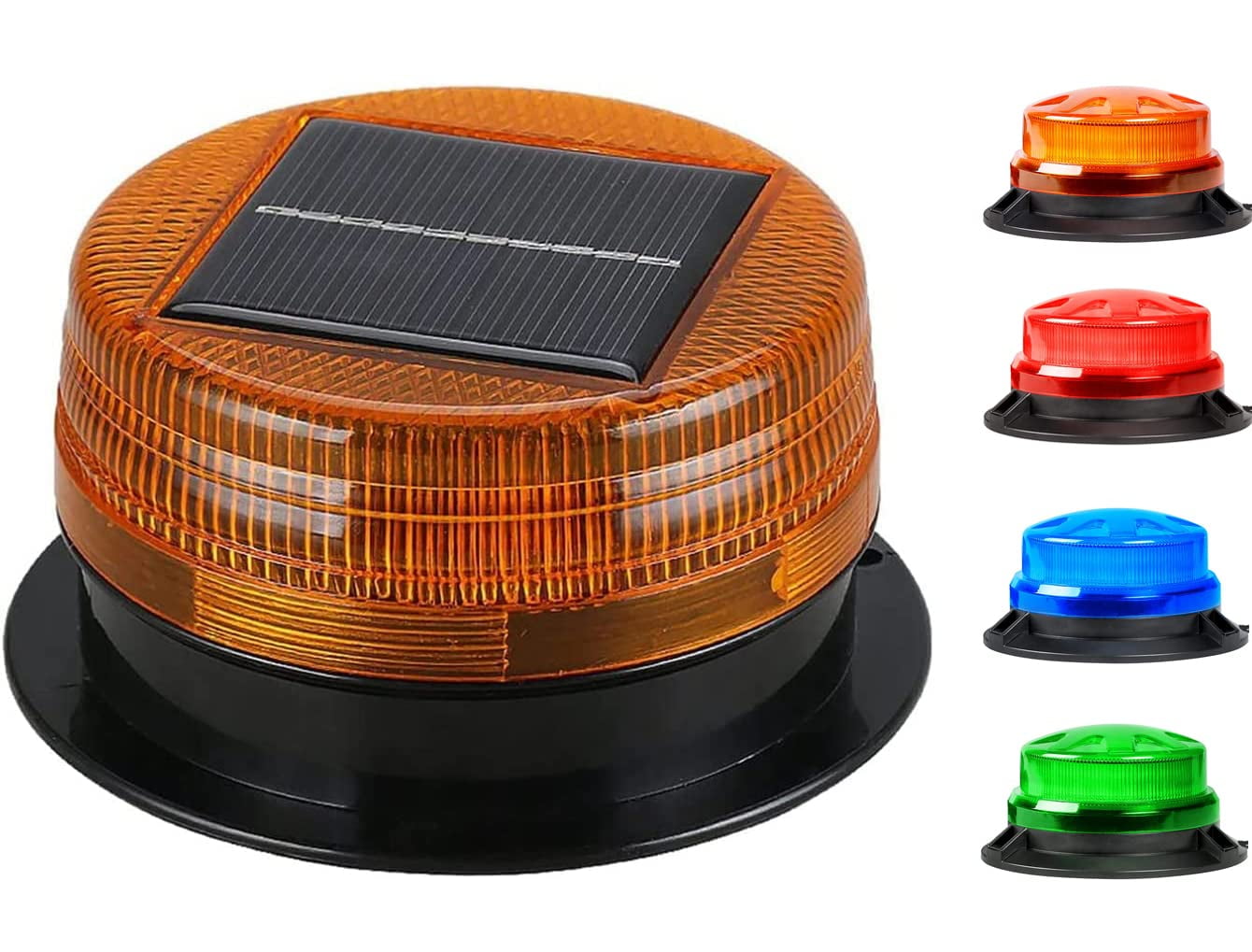 Solar LED Beacon Light Emergency Warning Strobe Light with Magnetic ...