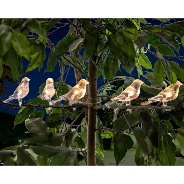 Solar LED Bird Clip On String Lights - 5PC SET - Solar Lights for ...