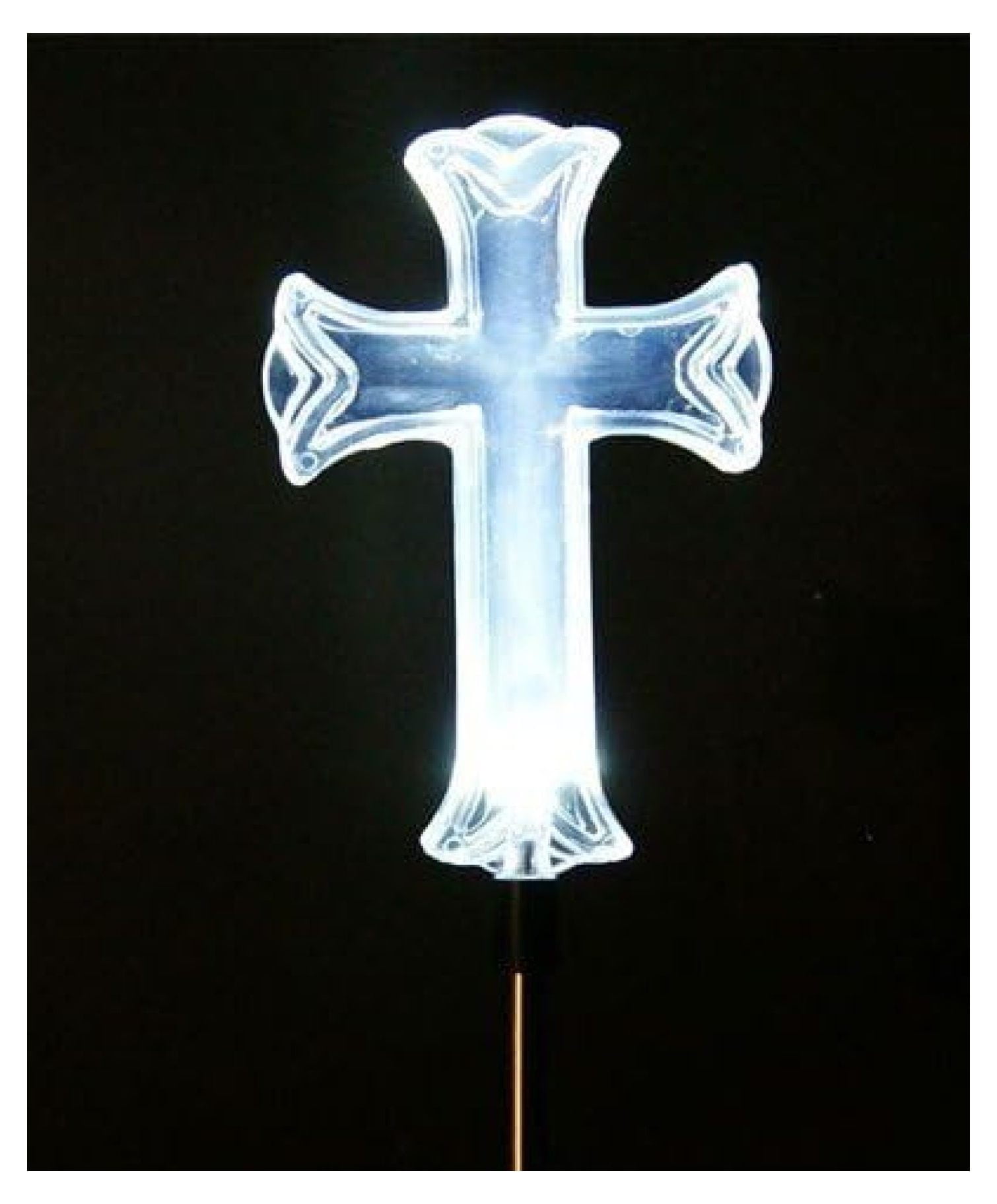 Solar LED Cross Light , Solar Powered Garden Decor Stake Yard LED ...