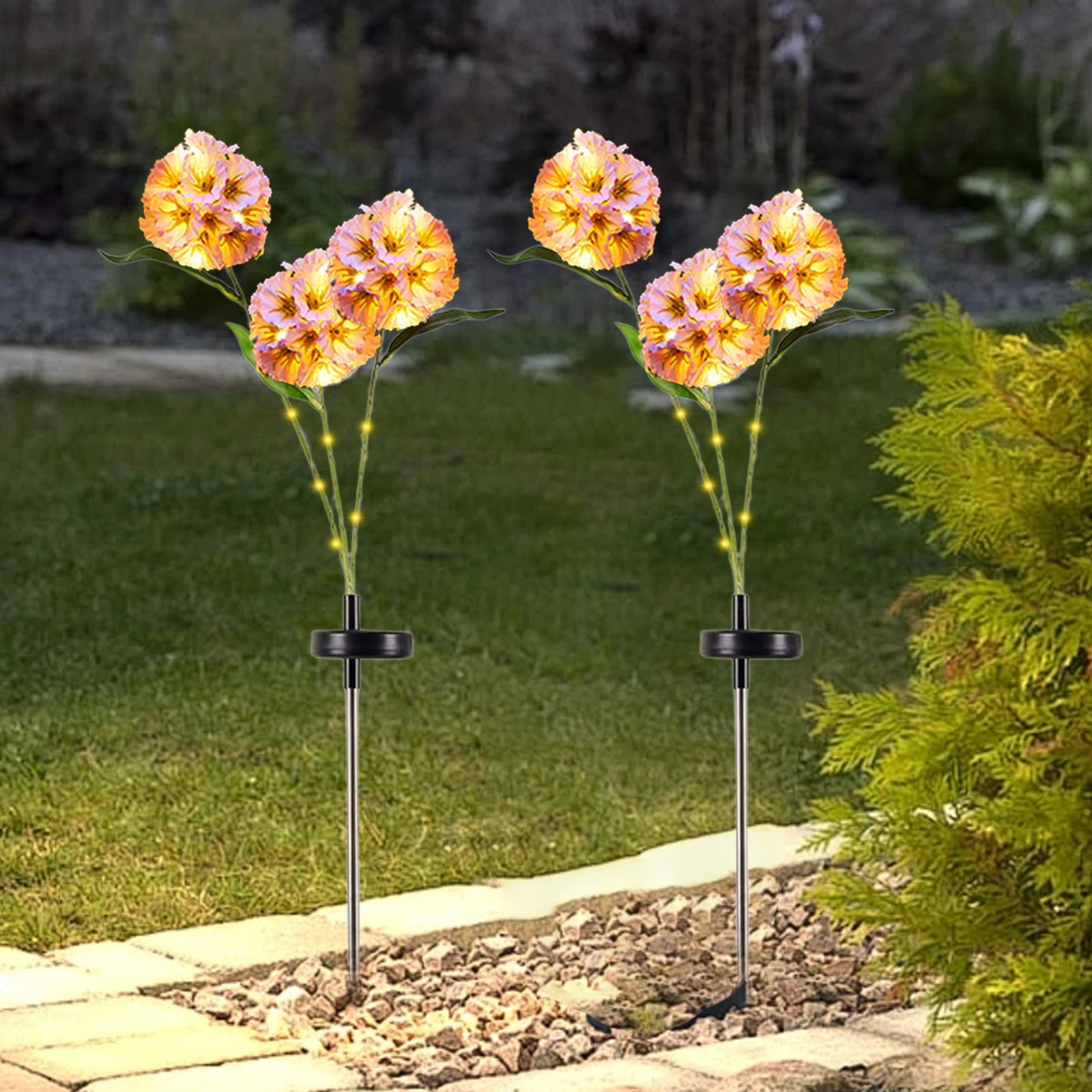 Solar LED Dandelion Lights, Waterproof Garden Stake Lights, Outdoor ...