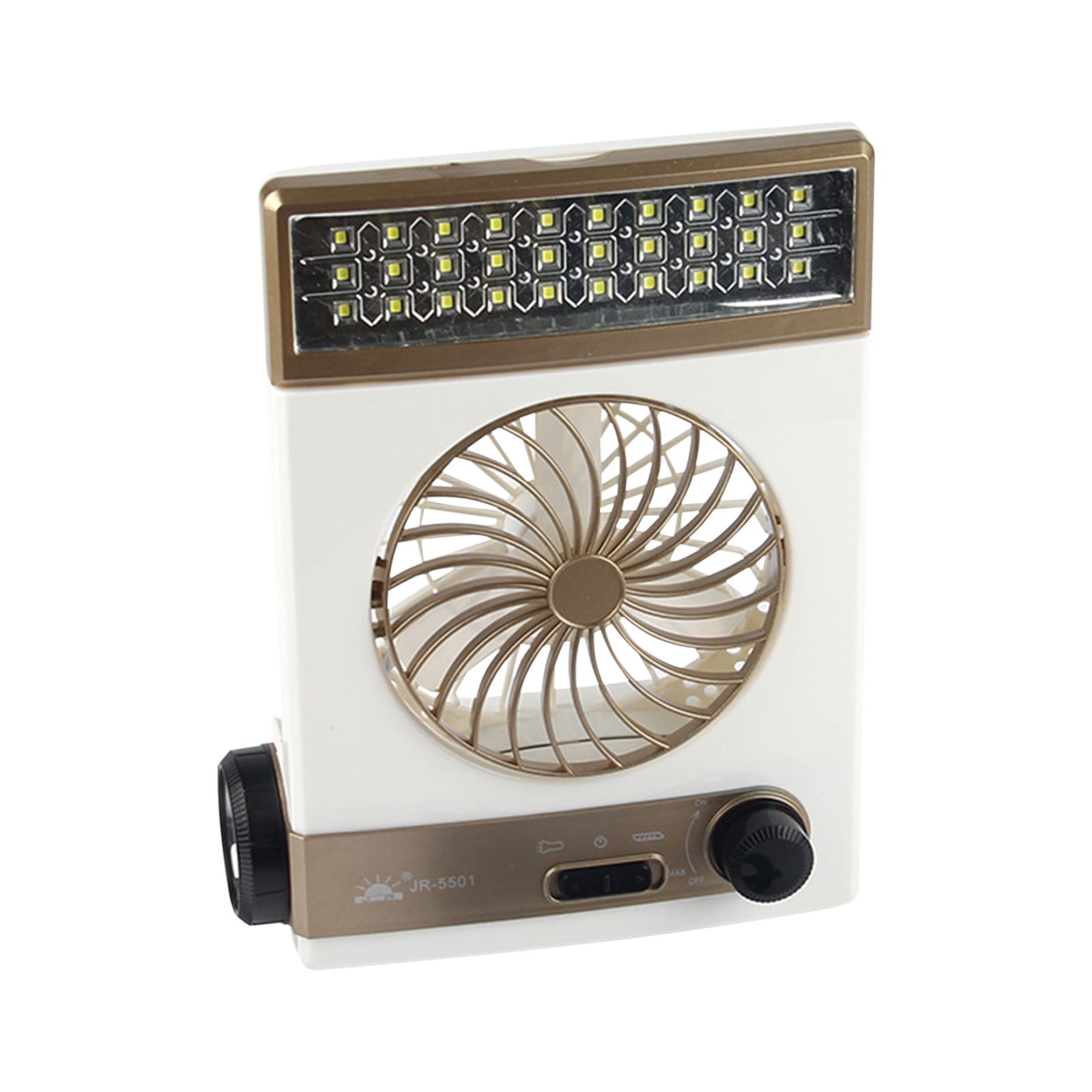 Solar LED Desk Fan, Small But Powerful, Portable Quiet 3 Speeds Wind ...