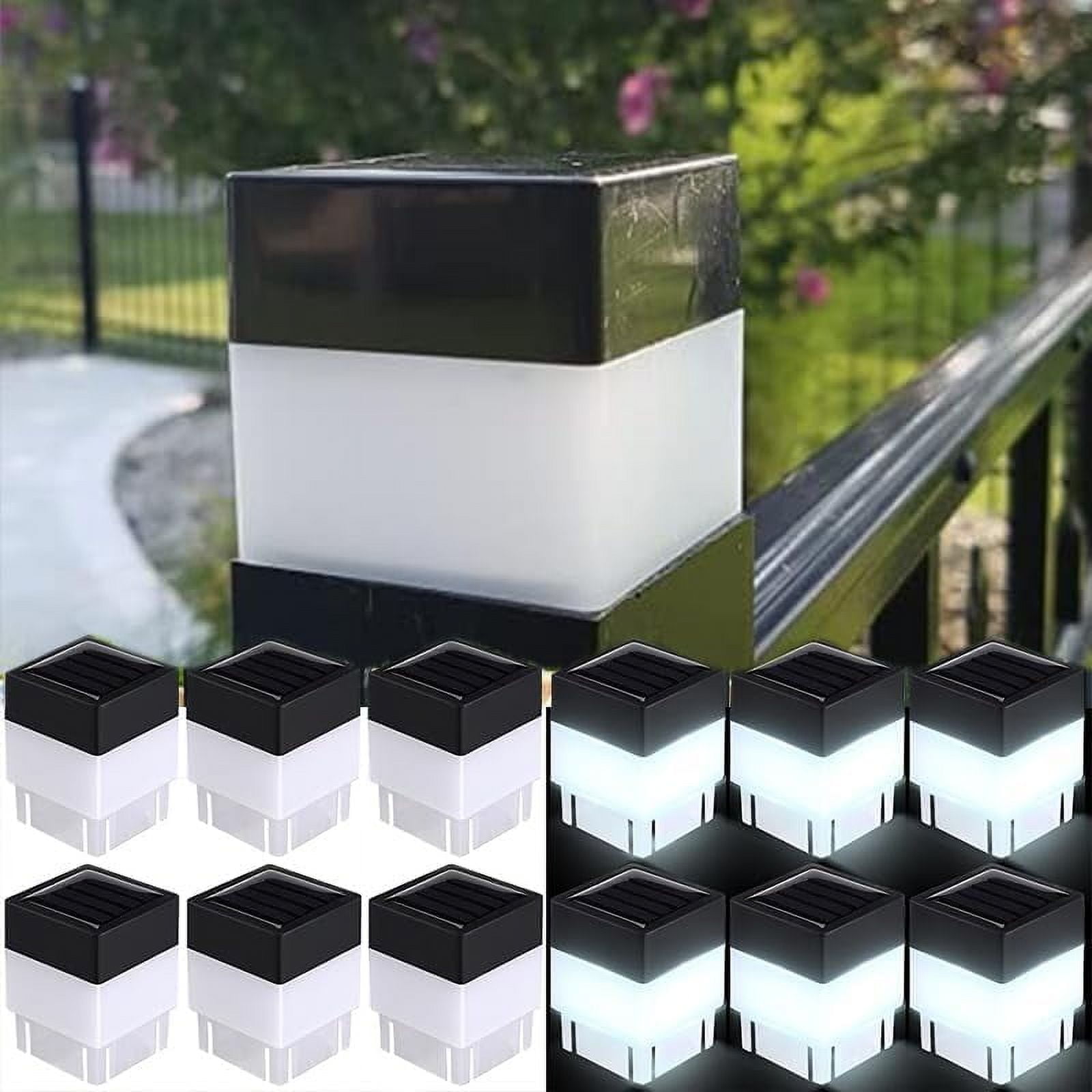 Solar LED Fence Post Cap Light 2x2 Inch (5x5cm) - for Wrought Iron ...