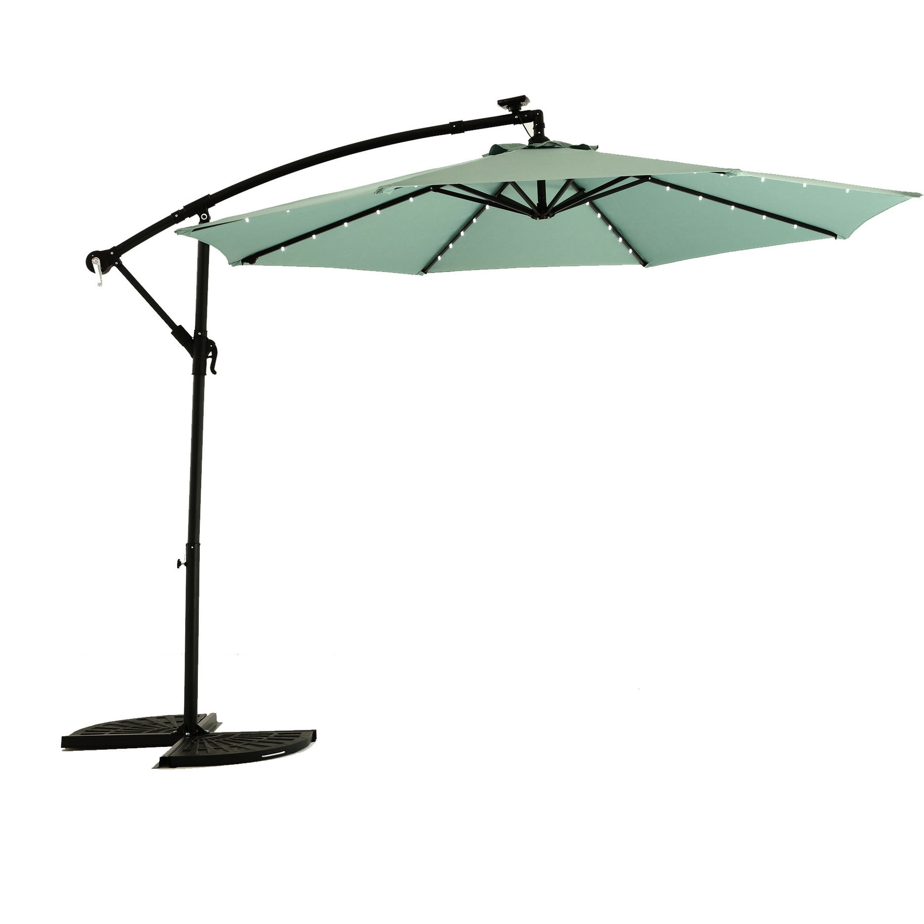 Solar LED Garden Umbrella+40 Lights”-“Garden Parties+Energy-Efficient ...