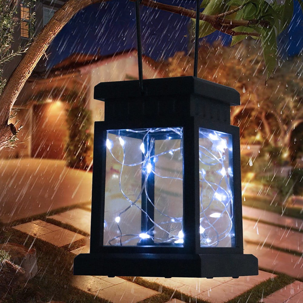 Solar LED Lantern Outdoor Garden Hanging Light Waterproof Table Lamp ...
