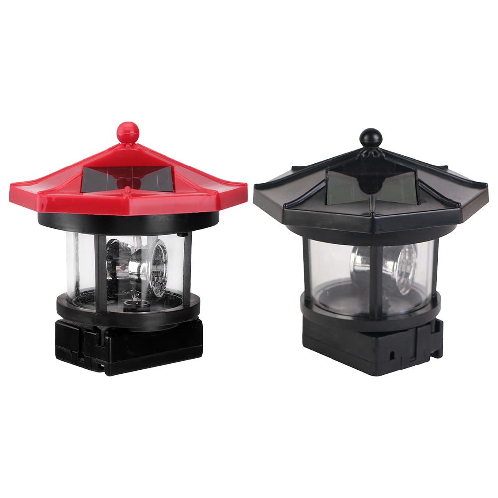 Solar LED Light Tower Lighthouse Decoration Resin Rechargable Batteries ...