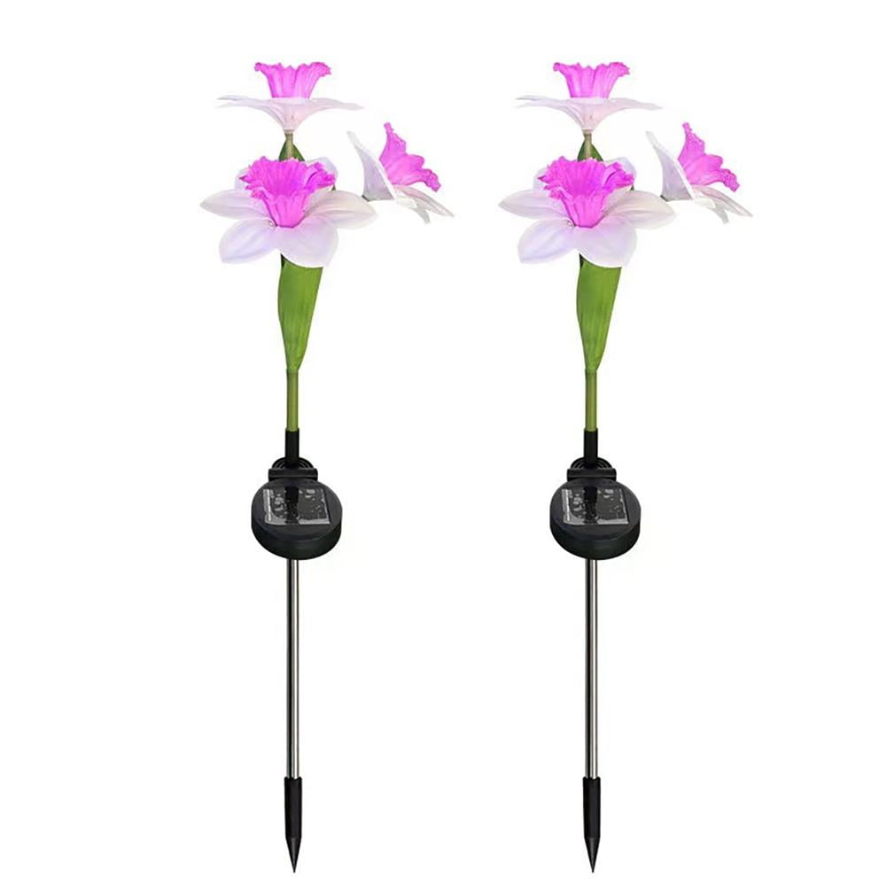 Solar LED Lighted Daffodil Decorative Garden Stakes LED Artificial ...