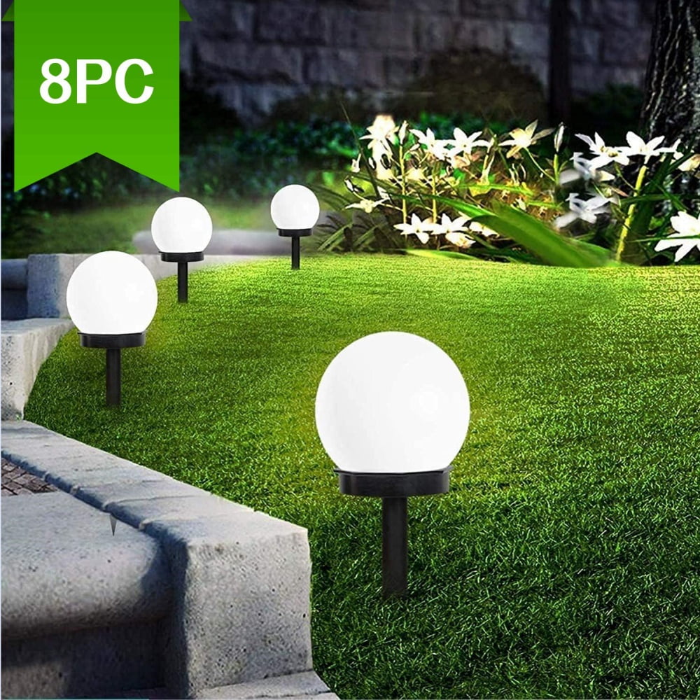 Solar LED Lights Outdoor, 8 Pack Solar LED Globe Light Waterproof ...