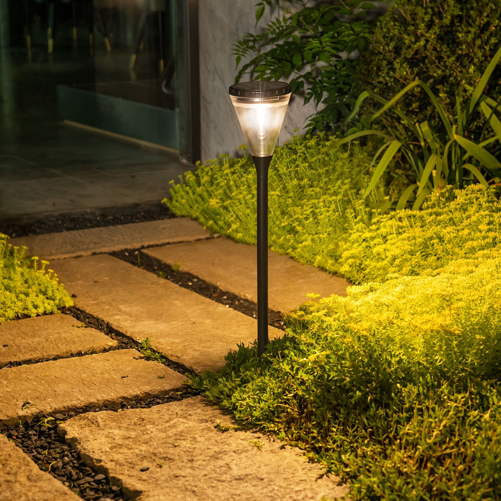 Solar LED Outdoor Garden Light, 200LM Brightness, IP65 Waterproof Path ...