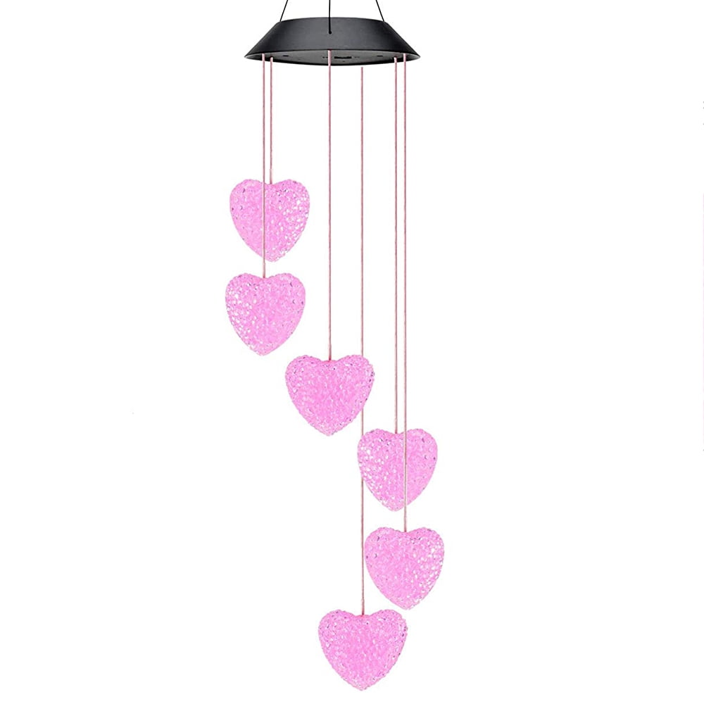 Solar LED Outdoor Love Wind Chime - Perfect Gift for Mom and ...
