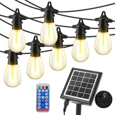 Waterproof LED Outdoor String Lights for Deck, Outside Party, & Cafe ...