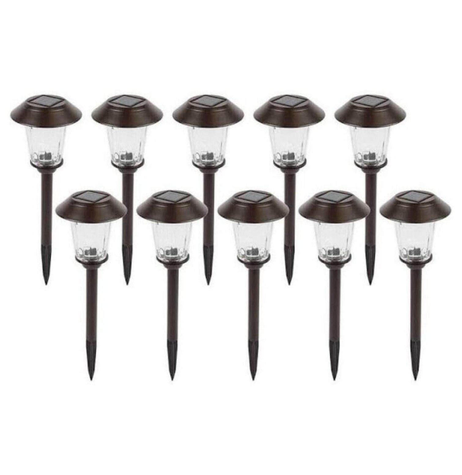 Solar LED Pathway Lights, 10-Pack - Walmart.com