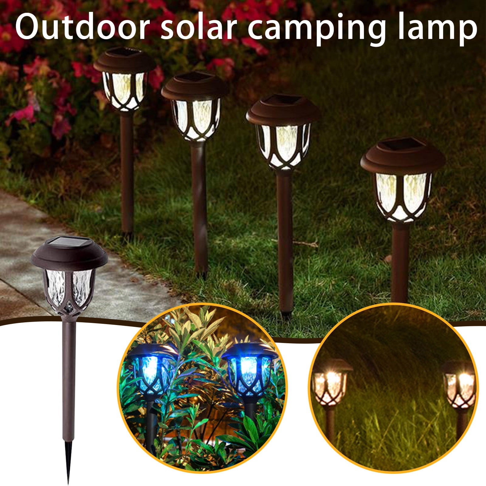 Solar LED Pathway Lights, Energy-Saving Outdoor Lighting, Waterproof ...