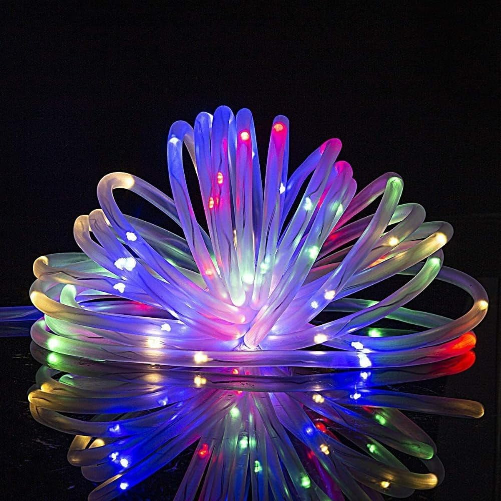 Solar LED Powered Fairy String Rope Strip Lights Waterproof Outdoor ...