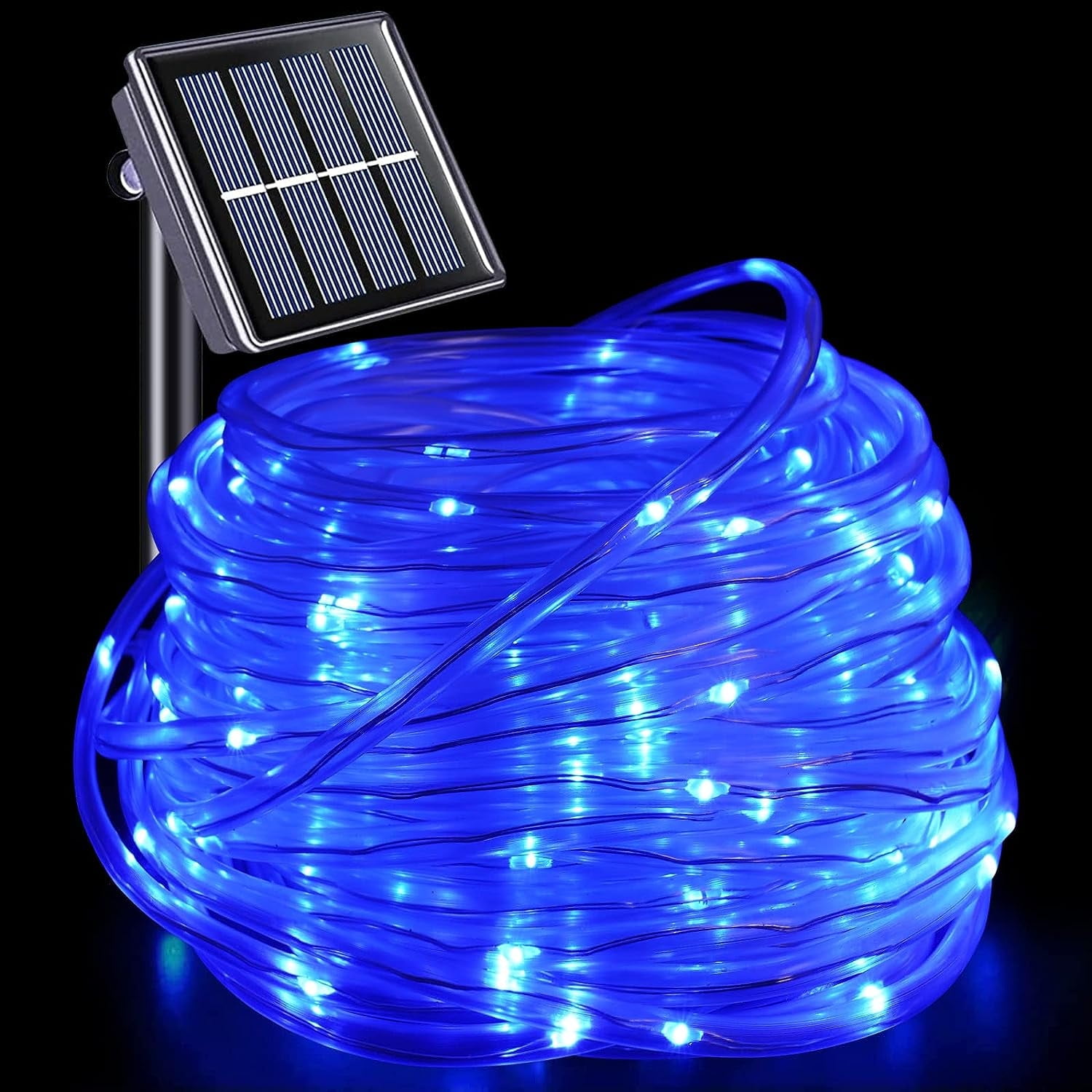 Solar LED Rope Lights Outdoor,Waterproof Solar Powered Tube Strip Light ...