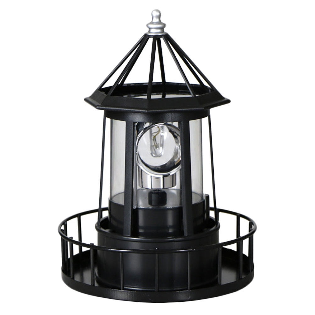 "Eease Solar LED Rotating Lighthouse Lamp, Outdoor Lawn Decoration, 8. ...