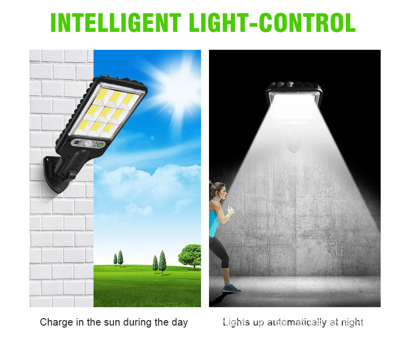 Solar LED Street Light 2200W Human Body Induction Remote Control ...
