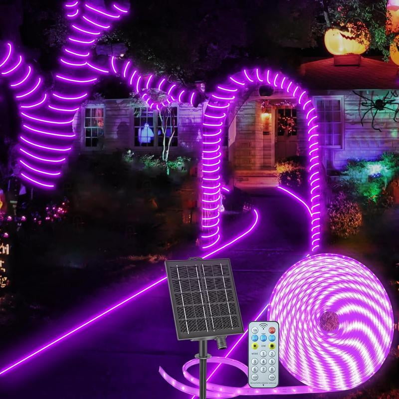 Solar LED Strip Lights Outdoor | Solar + DC Charging | IP65 Waterproof ...