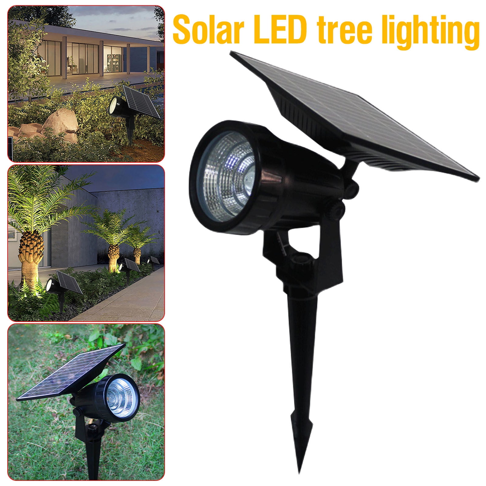Solar LED Tree Light Outdoor Garden Wall Light with Auto On/Off and ...