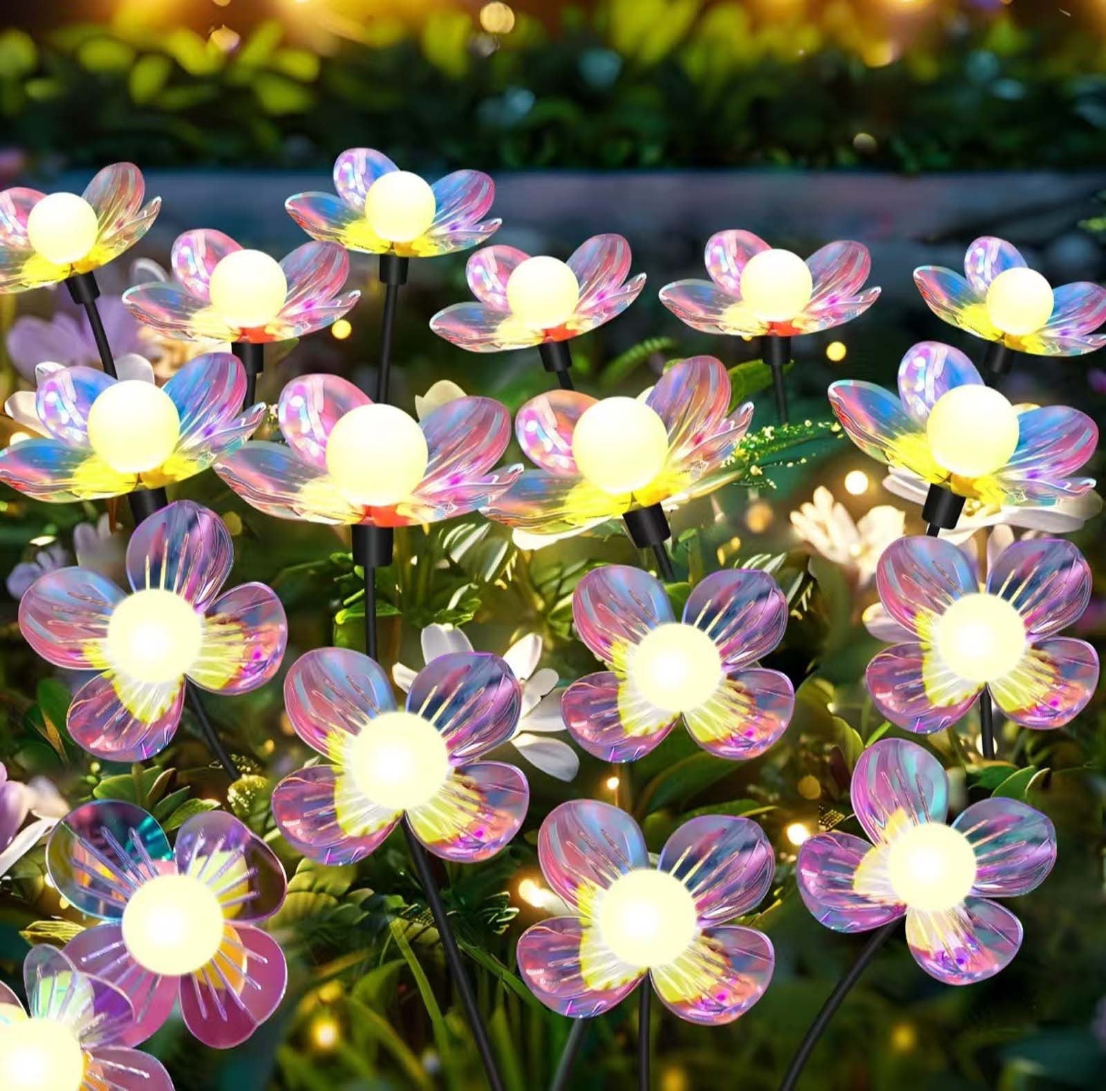 Solar LED Wobble Lights for Patio Decor, 6-Piece Outdoor Waterproof ...