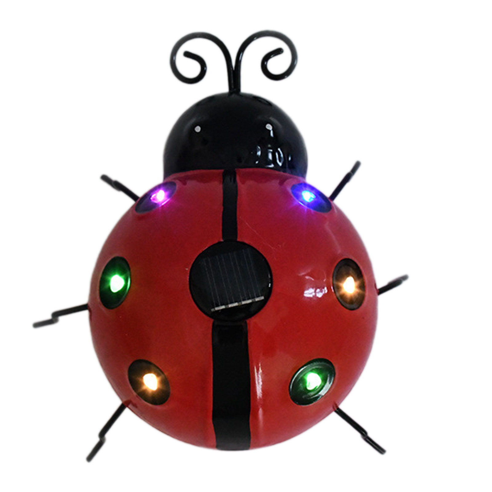 Solar Ladybugs Garden Decor, Waterproof Metal Lady Bugs Cute Wall Art ...